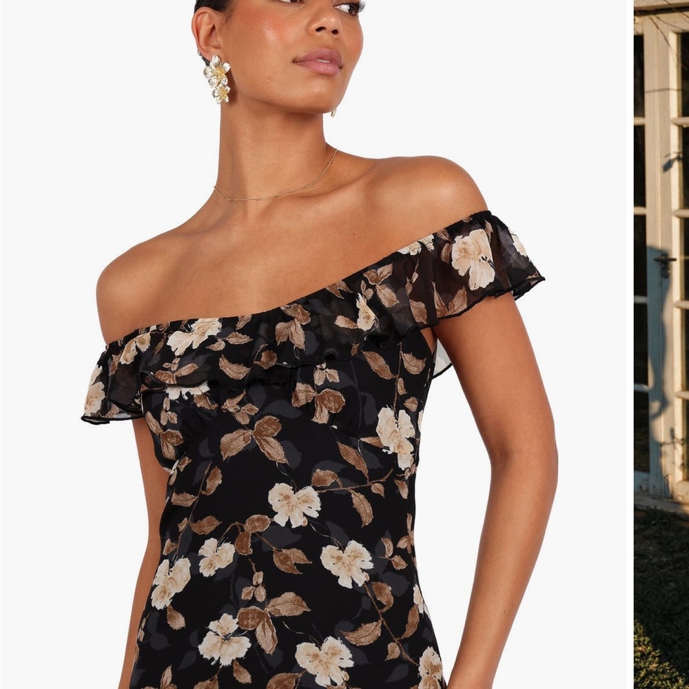Petal & Pup Irelynn Ruffle Convertible Floral Maxi - Gem